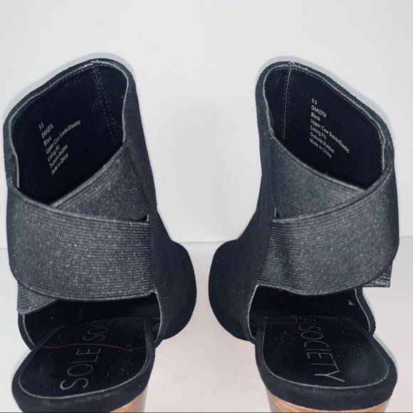 Sole Society | Shoes | Sole Society Black Slingback Open Toe Suede Heel ...